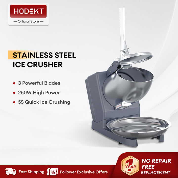 HODEKT Electric Ice Crusher Machine Stainless Steel Ice smasher Heavy ...