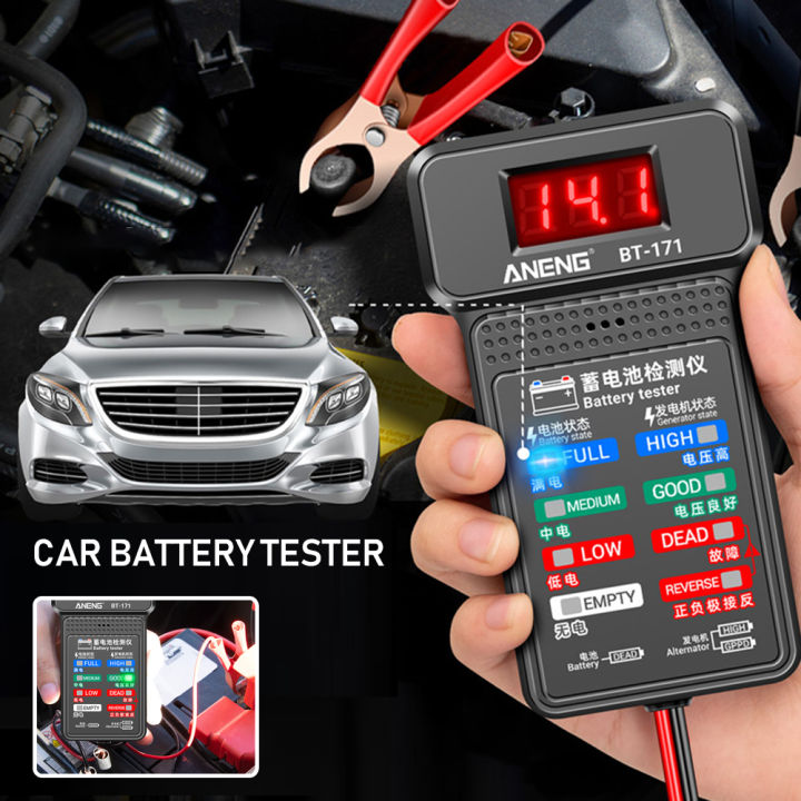 Leesa 12V Car Battery Tester 100-2000CCA Battery Load Tester LCD Screen ...