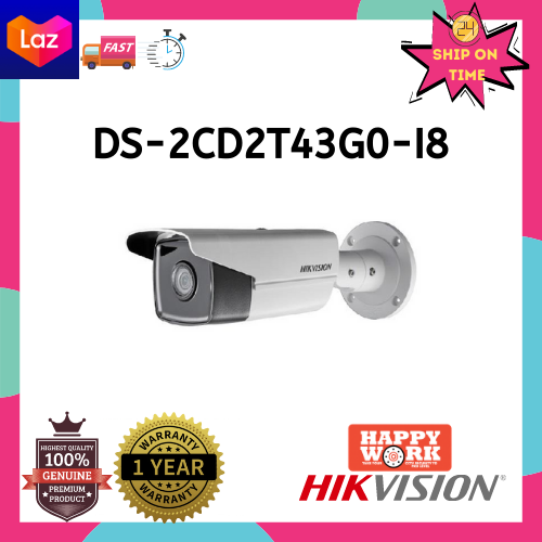 HIKVISION EXIR DS-2CD2T43G0-I8 4 MP IR Fixed Bullet Network Camera | Lazada PH