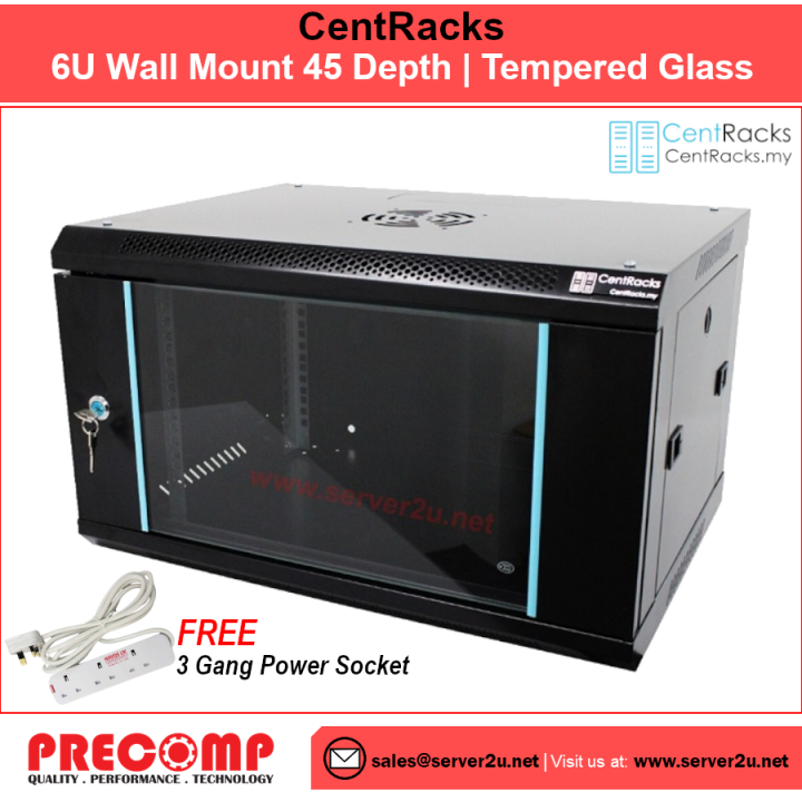 CentRacks 6U (45cm x 35cm x 60cm) Wall Mount Server Rack | Lazada