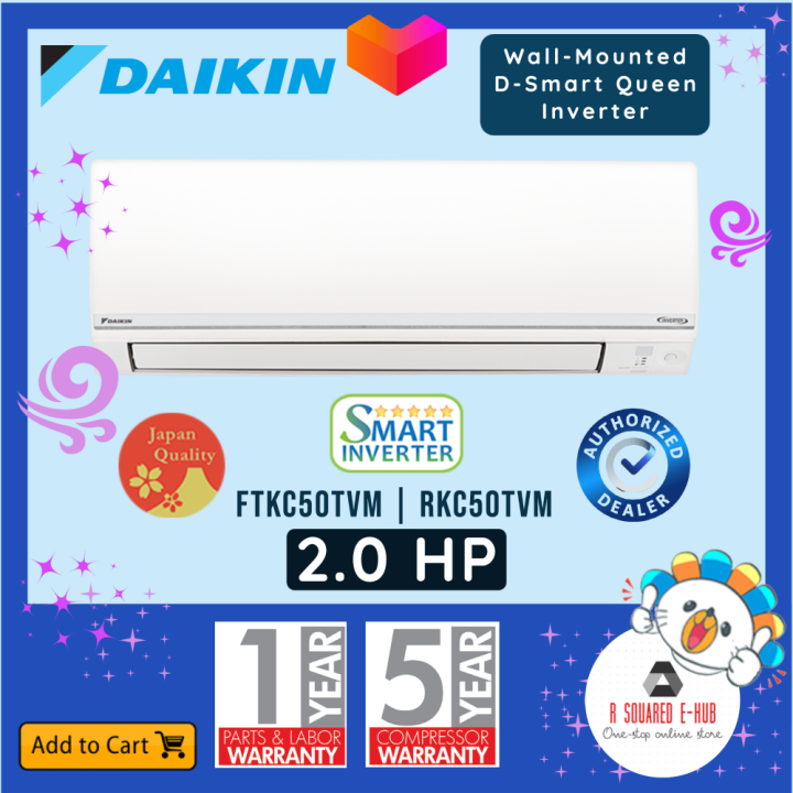 Daikin Wall Mounted Type D-Smart Queen Series Inverter Aircon 2.0HP ...