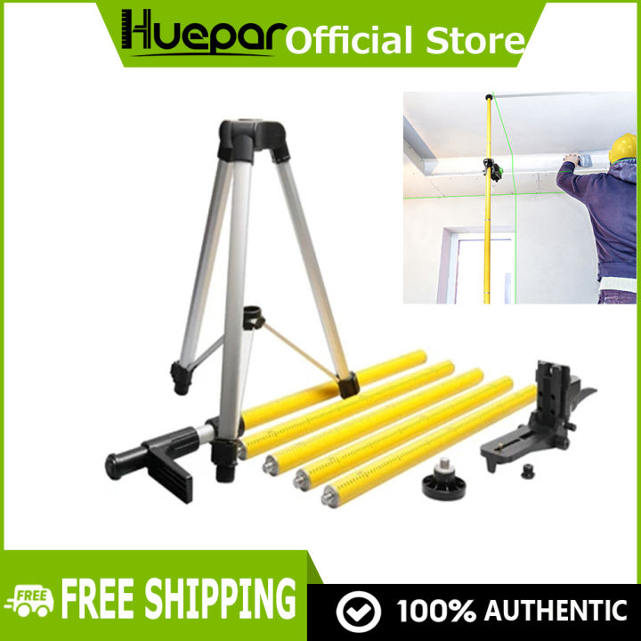 Huepar 12 Ft./3.7m Laser Tripod Telescoping Pole with 1/4-Inch by 20 ... Huepar 12 Ft./3.7m Laser Tripod Telescoping Pole with 1/4-Inch by 20 ...