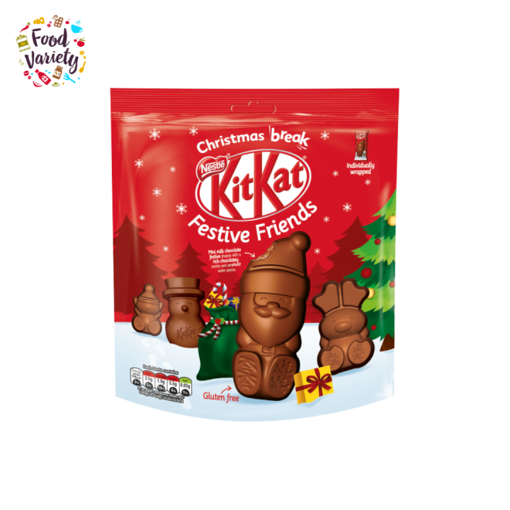 Kit Kat Festive Friends Christmas Milk Chocolate Sharing Bag 220g คิท ...