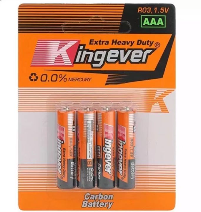 Kingever Extra Heavy Duty Battery 4PCS AA/AAA | Lazada PH