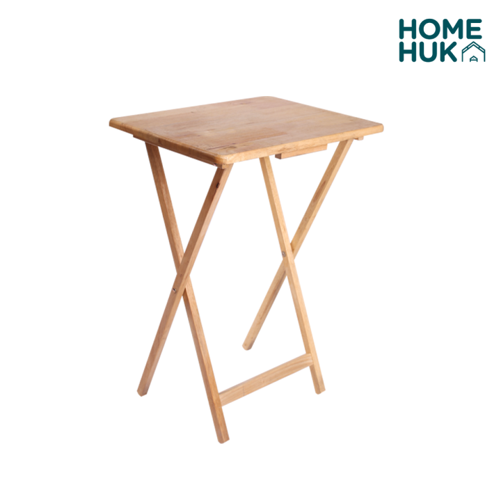 HomeHuk Wooden Folding Cross Legged Side Table | Lazada PH