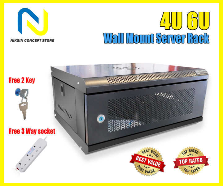 4U CCTV RACK 4U WALL MOUNT SERVER RACK (perforated door)500(W)X400(D ...