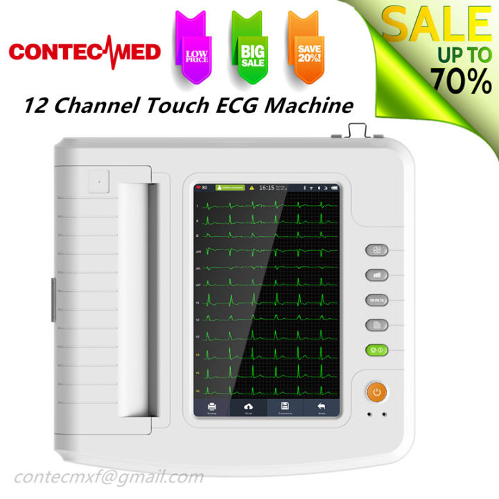 CONTECMED ECG1212G Touch 12 channel ECG Machine EKG Electrocardiograph ...