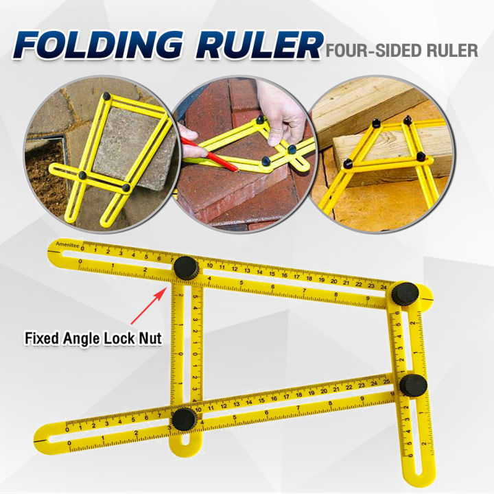 MaxPlus Angle Ruler Tool Multi Angle Four-fold Template Folding Ruler ...