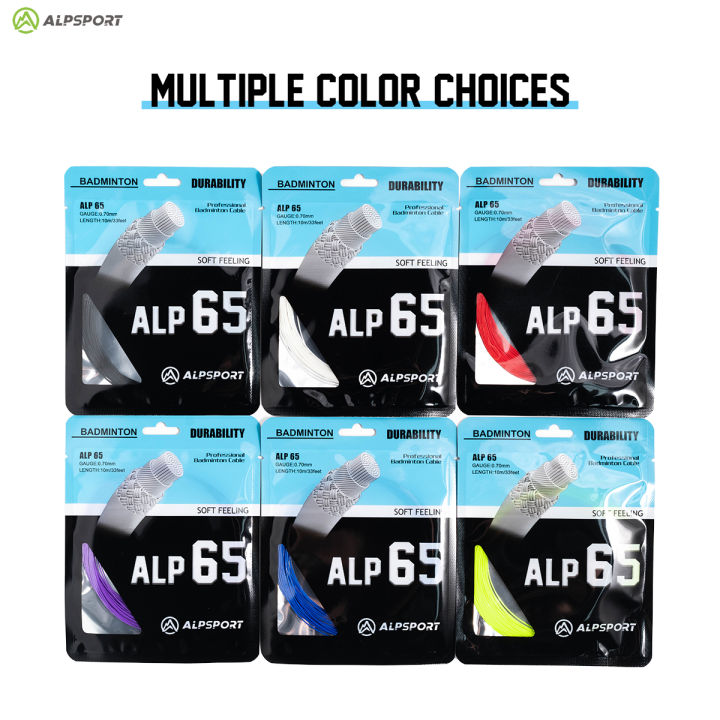 ALP 65 Badminton Racket Strings 0.70MM Max 28lbs Universal Resistant ...
