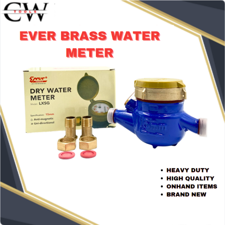 Original Water Meter Brass Dry Type 15mm Heavy Duty Sub Meter | Lazada PH