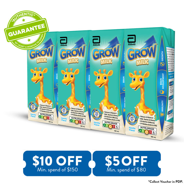 Grow Growing Up Milk for Kids - Ready-To-Drink Vanilla (3 - 12 years ...