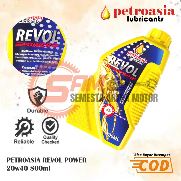 Oli Petroasia Revol Power 20w40 800ml SNI ISO 0.8L Motor Supra Vega ...