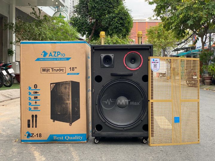 Loa kéo di động AZPro AZ18 - Loa karaoke 3 đường tiếng bass 5 tấc ...
