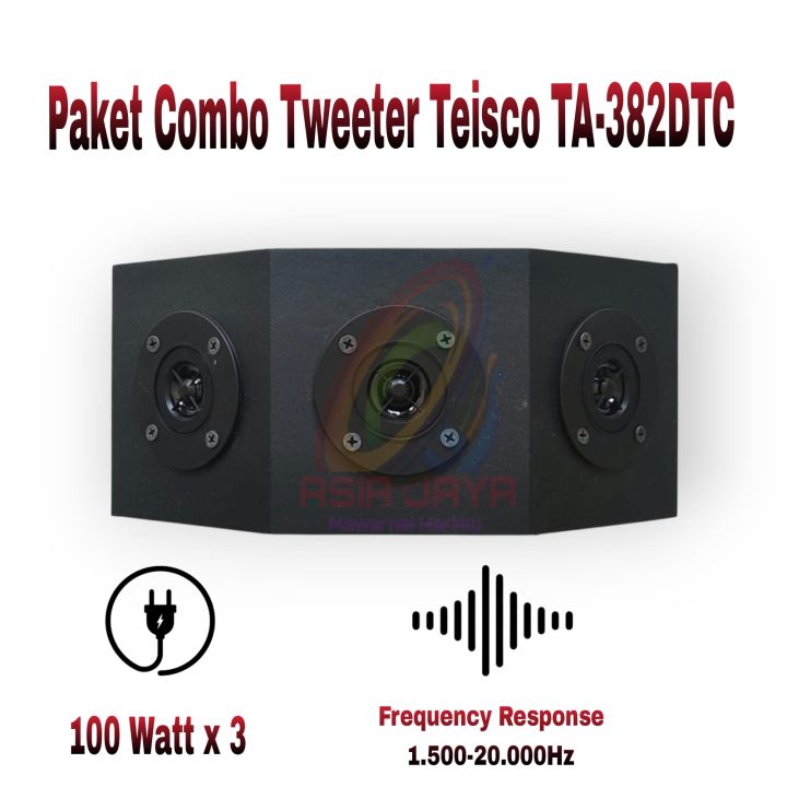 Paket Combo 3pcs Tweeter Teisco TA-382DTC Plus Box Tweeter 3 Lobang ...