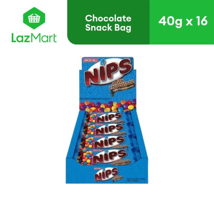 Nips Milk Chocolate Snack Bag 16 x 40g | Lazada PH