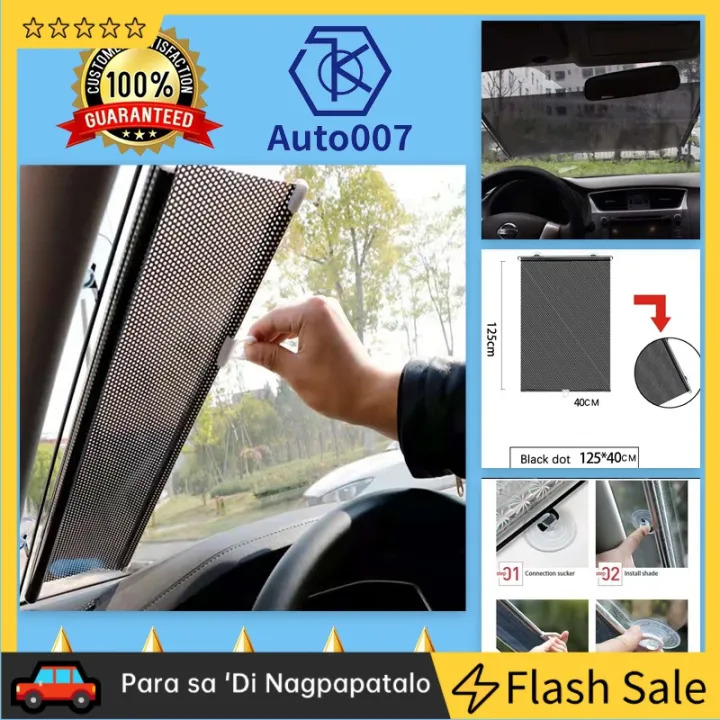 Auto007 Car Windshield Sun Shade Foldable UV Sun Visor Auto Retractable Sun Visor D-345 | Lazada PH
