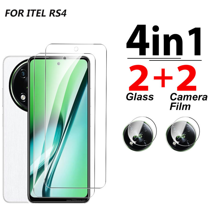 4in1 For Itel RS4 Tempered glass Anti-Scratch Protective Film For Itel ...
