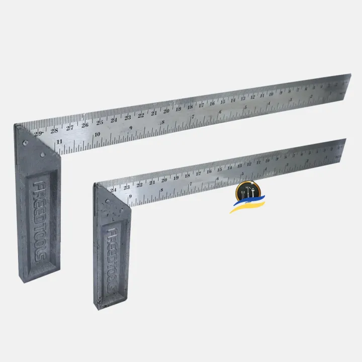 Penggaris Siku Meter Besi Tukang Ukuran 12" Inch Freed Alat Ukur ...