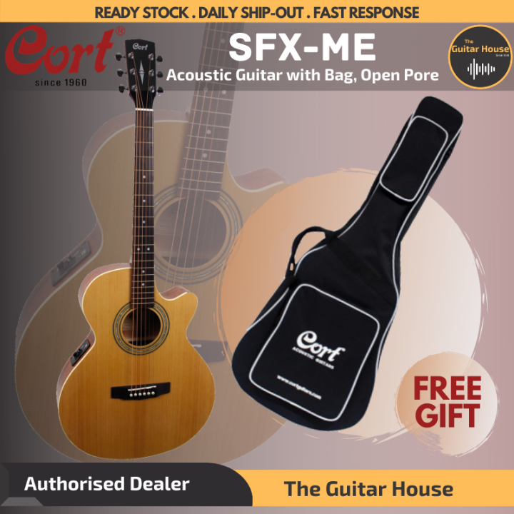Cort SFX-ME OP Slim Body Semi Acoustic Guitar, Open Pore (SFXME) (SFX ...