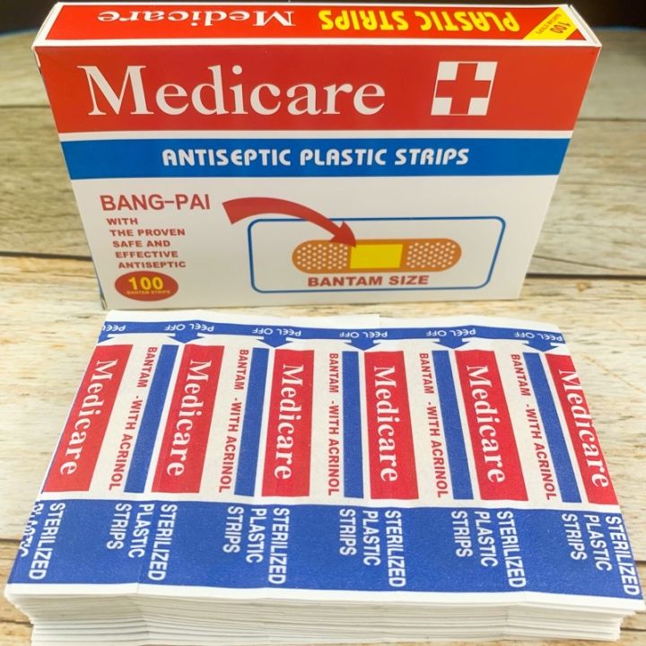 YF 100 Pcs Medical Plaster Strips Adhesive Antiseptic Bandage Band Aid ...