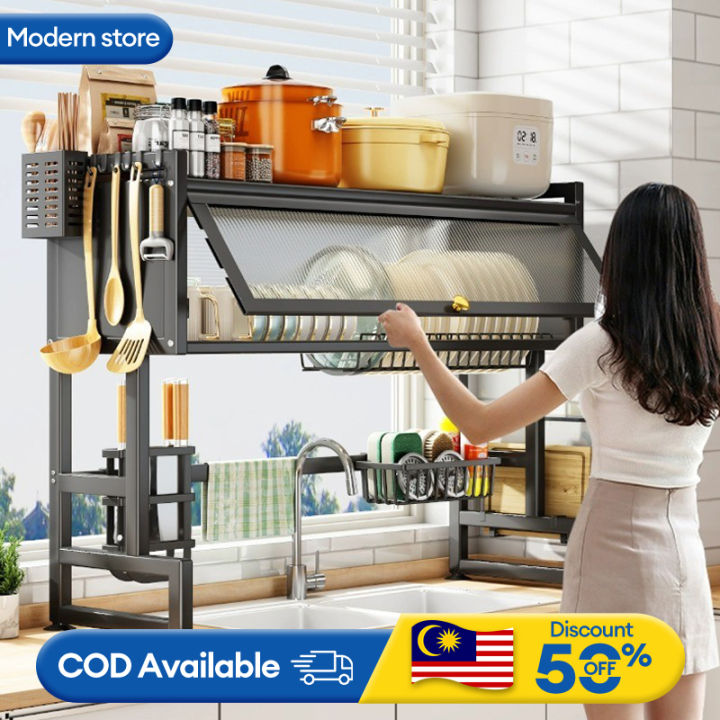 Kitchen Rack Rak Dapur Rak Sinki Cabinet Dapur Sink Dish Drainer ...