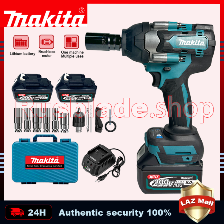 Makita 299V Cordless Impact Wrench 998N.m (3 IN 1) Socket Battery Impact Cordless Electric ...