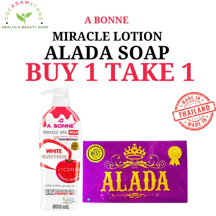 A Bonne Miracle Gluta Lotion W/ Lycopene Tomato Extract Pump 500ml and ...