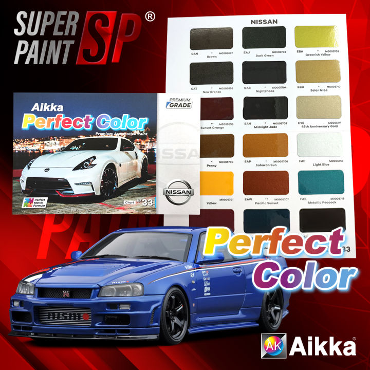 Aikka Perfect Color Chart No33 NISSAN Original 2K Car Paint Aerosol ...