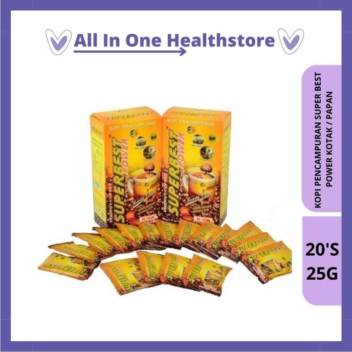 KOPI PRACAMPURAN SUPER BEST POWER KOTAK / PAPAN 25GX20'S | Lazada