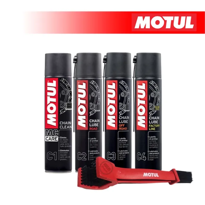 Motul Chain maintenance kit plus 400 ml. เชตดูแลโซ่รถมอเตอร์ไซต์ Big ...