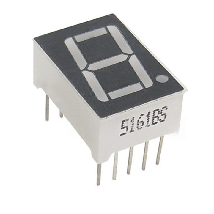 0.56 Inch 10Pins 5161AS 5161BS 1 Bit Digit 7 Segment Red LED Digital ...