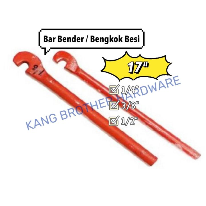 BAR BENDER ORANGE COLOR | BENGKOK BESI 17" x 1/4" | 3/8" | 1/2" | Lazada