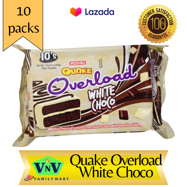 VNV QUAKE OVERLOAD WHITE CHOCO 30g x 10pcs | Lazada PH