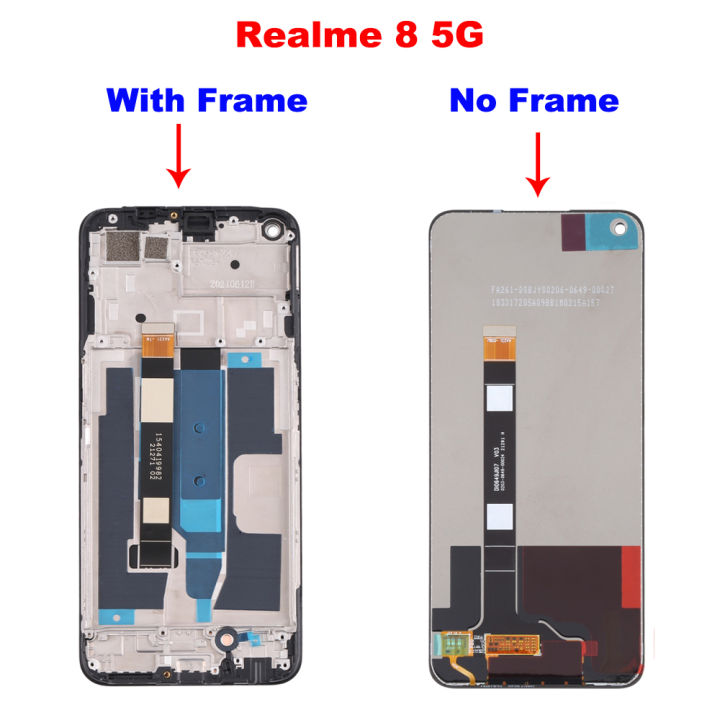 100% Tested LCD For Realme 8 / Realme 8 5G RMX3085 RMX3241 LCD Display ...