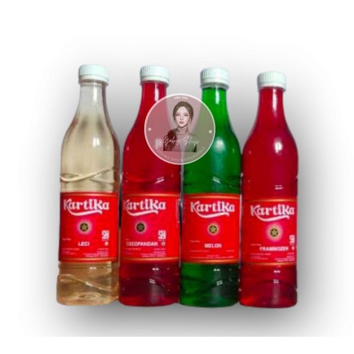 SIRUP KARTIKA BOTOL PLASTIK FRAMBOZ/MELON/LECY/KAWISTO/ANGGUR/ES KRIM ...
