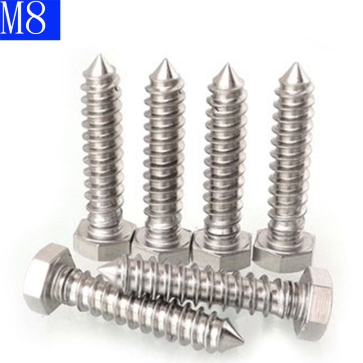 【Haotao Hardware】 M8 8mm 304 A2 STAINLESS STEEL COACH SCREWS HEX HEAD ...