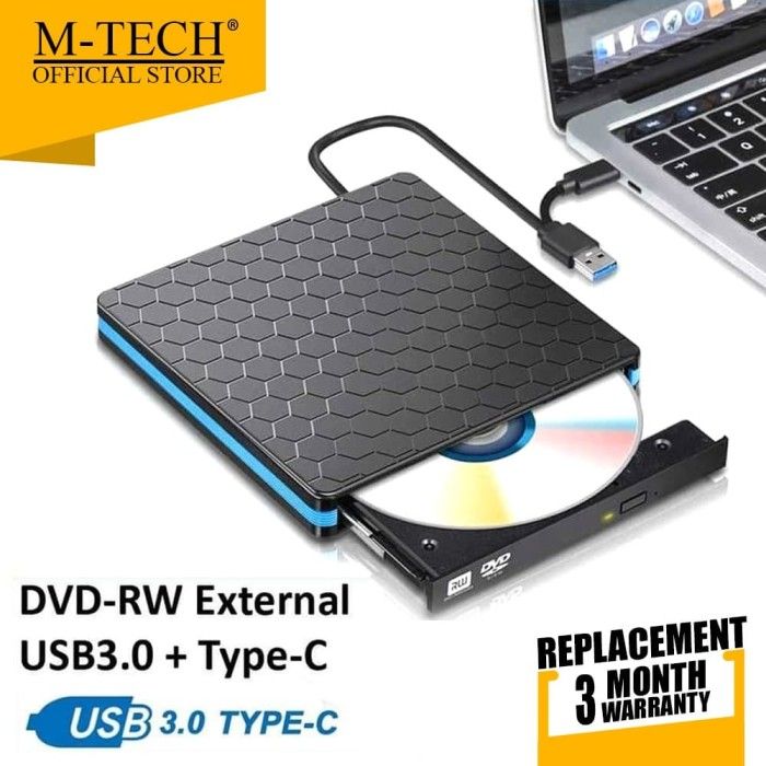 M-TECH ORIGINAL DVD External Optical drive Type C USB 3.0 | Lazada ...