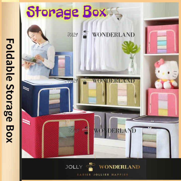 Foldable Steel Frame Storage Box | Lazada