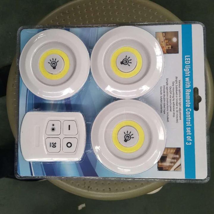 NadenCineda Dimmable LED Light Set of 3 with Remote Control Battery ...