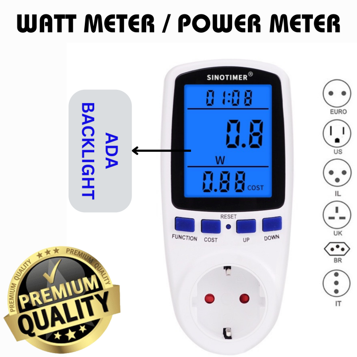 Watt meter Pengukur listrik Kwh digital Power Meter Volt Ampere Watt Meter | Lazada Indonesia
