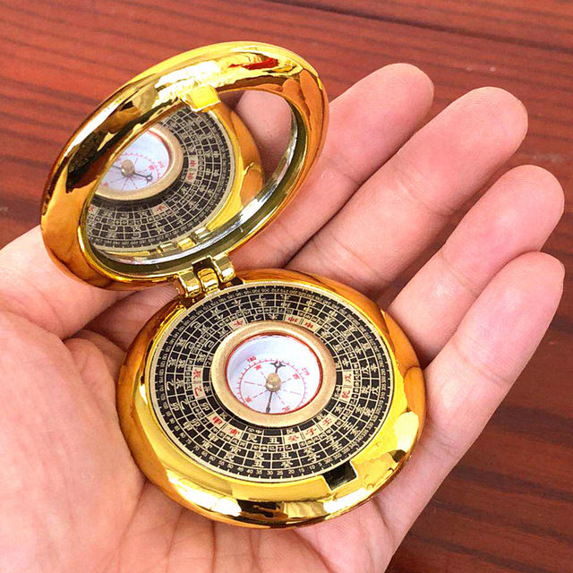 Small Mini Compass Feng Shui Pan Portable Round Bagua Multi Function Compass Lazada