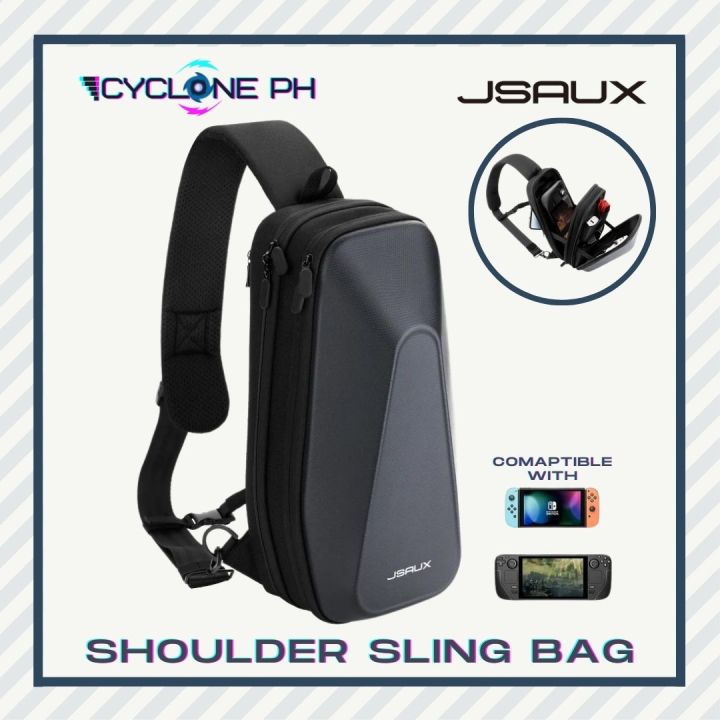 (Cyclone PH) JSAUX Shoulder Sling Bag with Hard Front Shell for Steam ...
