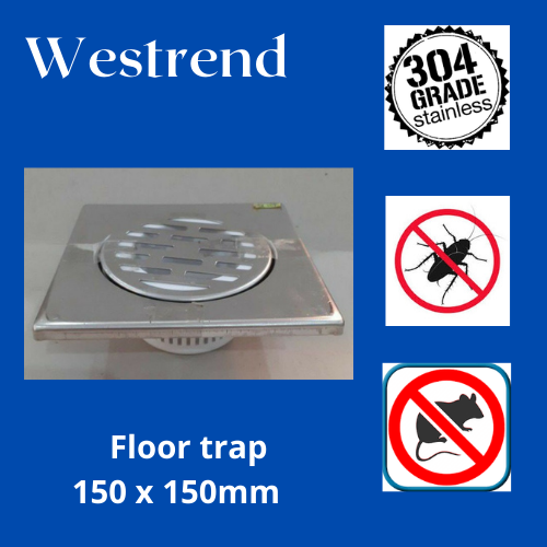 SUS304 grade floor trap 150 x 150mm cw insect cage | Lazada
