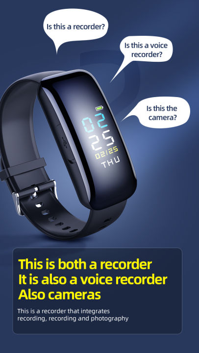 JDM HD 1080P Sports Wearable Hidden Camera Smart Bracelet Camcorders ...