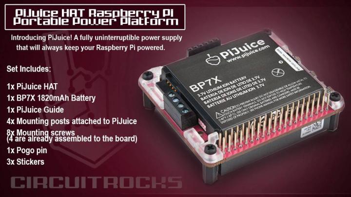 Circuitrocks PiJuice HAT Raspberry Pi Portable Power Platform | Lazada PH