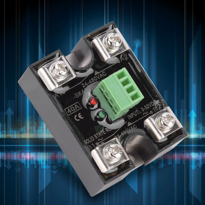 SSR Solid State Relay Single Phase SSR 24-480VAC Dual Channel DC ...