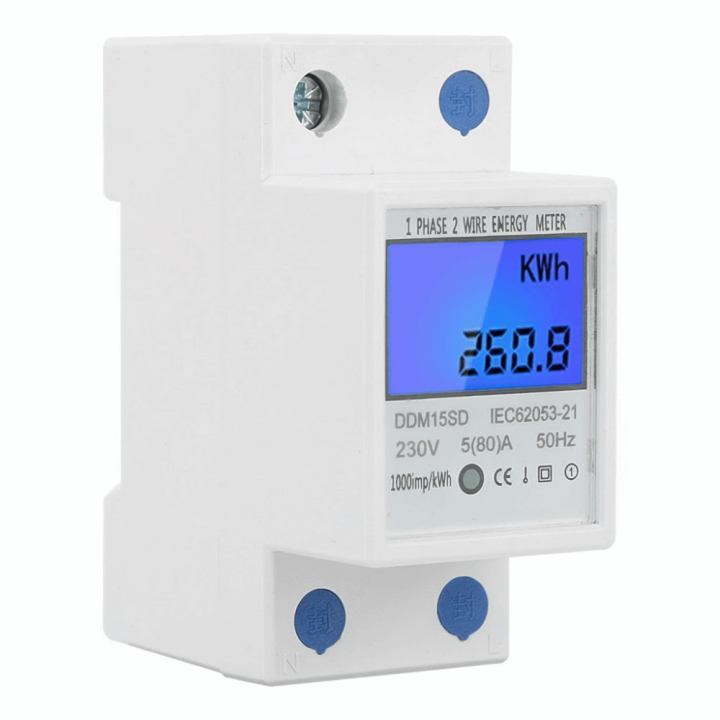 SCHOOLING GRIN68IN6 5-80A Energy Meter 220V/230V DDM15SD Digital Energy Meter Precision Metering ...