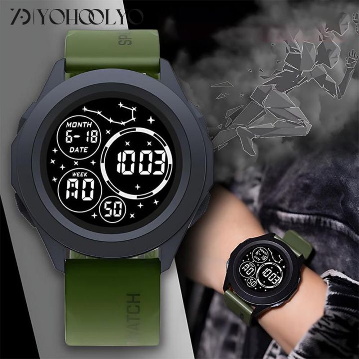 Korean Style Shiny Watches For Men Students Sports Electronic Watch ...