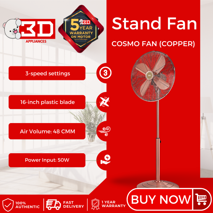 3D SF40CF Cosmo Metal Stand Fan | Lazada PH