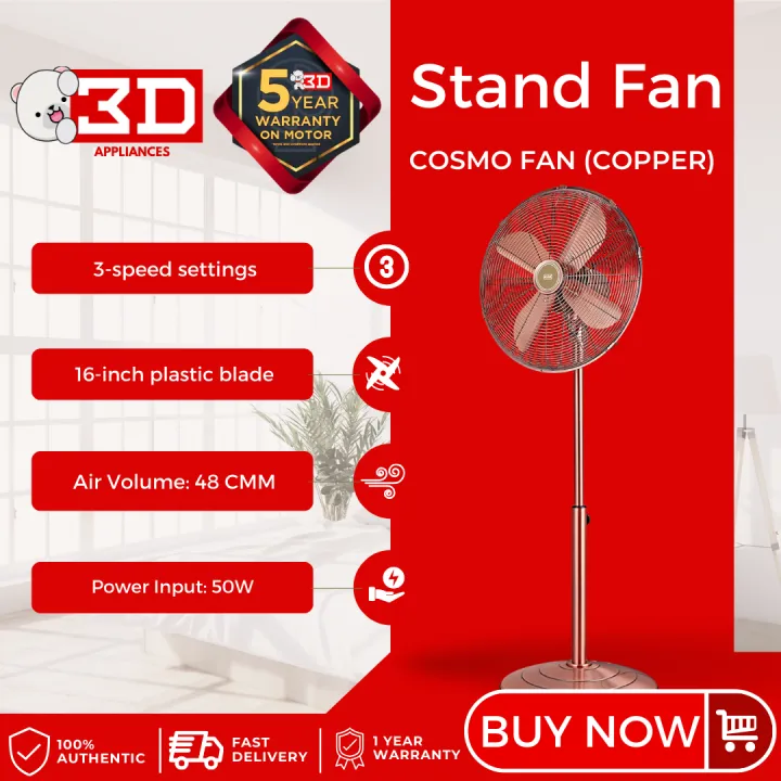 3D SF40CF Cosmo Metal Stand Fan | Lazada PH
